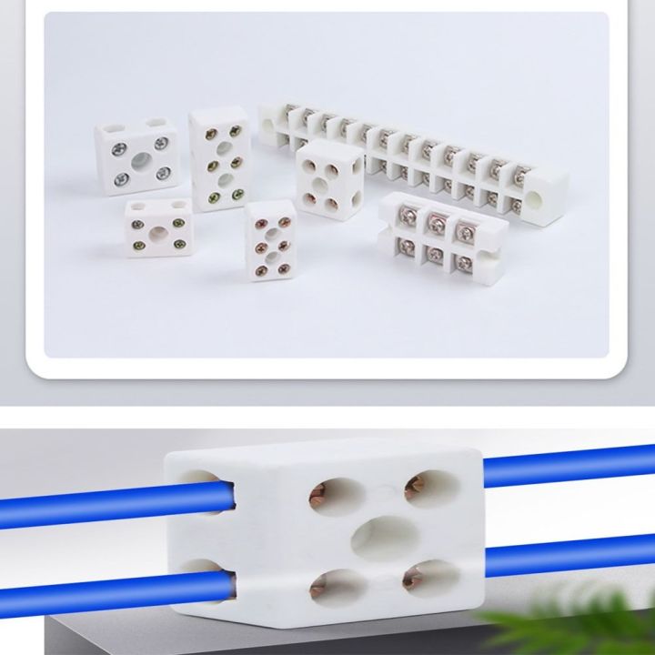 Ceramic Connector 1 In 1 Out Ceramic Wiring Terminal Block 2 In 2 Out ...