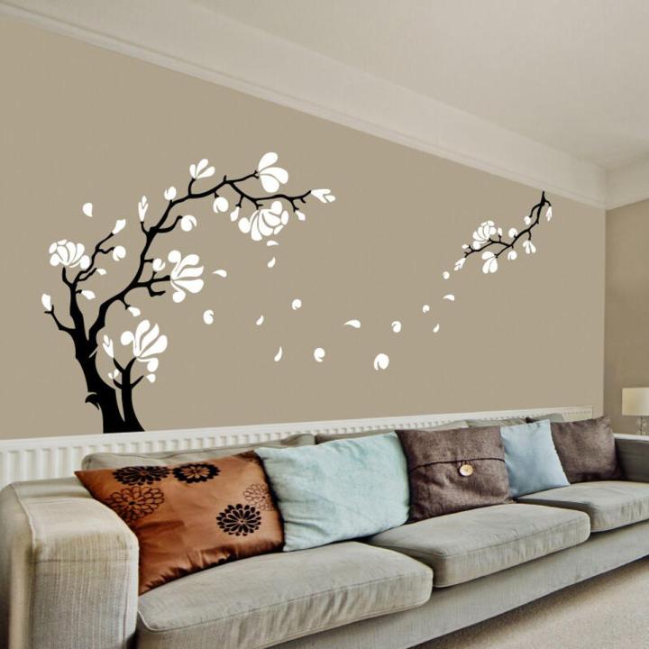 Magnolia Flower & Tree Wall Art Stickers / Wall Decals | Daraz.pk
