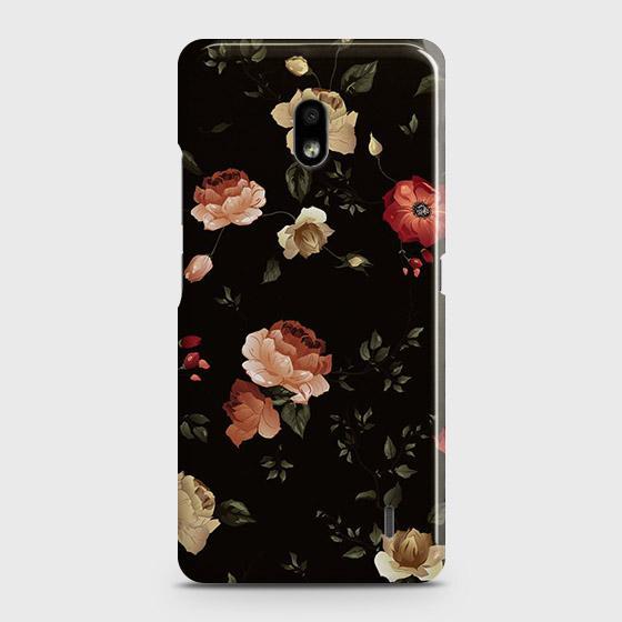 Nokia_ 2.2 Cover - Matte Finish - Dark Rose Vintage Flowers Printed ...