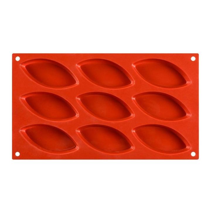 9 cavity Boat Shaped Mousse Cake Mold Silicone Pastry Mold for Baking ...