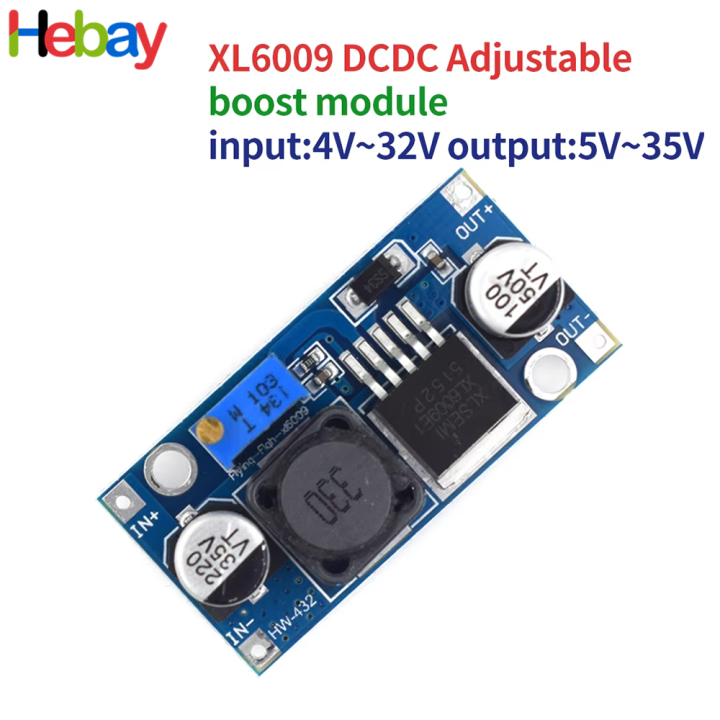 XL6009 DC-DC Booster Converter Module 3V-32V to 5V-35V 4A Adjustable Step-up Voltage Regulator ...