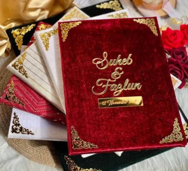 Customized Nikkah Booklet. Nikah Book. Personalized Nikah Booklet ...