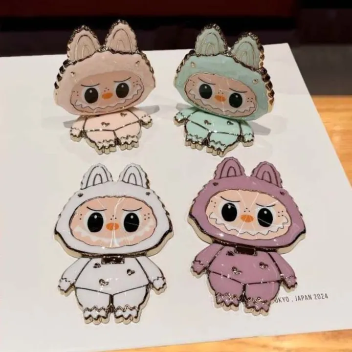 Horizontal Vertical Folding Stand Labubu Phone Holder Rotatable Cartoon ...