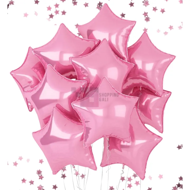 Pink Stars Foil Balloon - 18 Inch - Pink Themed Party - Pink - Unisex ...