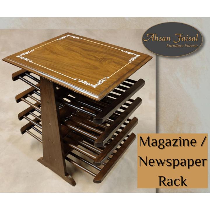 Magazine / Newspaper Rack - Solid Sheesham Rosewood | Daraz.pk