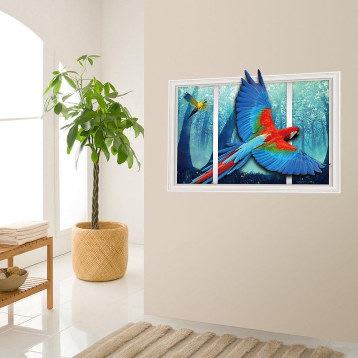 3D wall sticker parrot children's room wall sticker Xh9227 | Daraz.pk