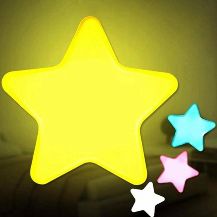 Plug Star Shaped Night Light Socket Wall Lamp Light Night Lamp Kids ...