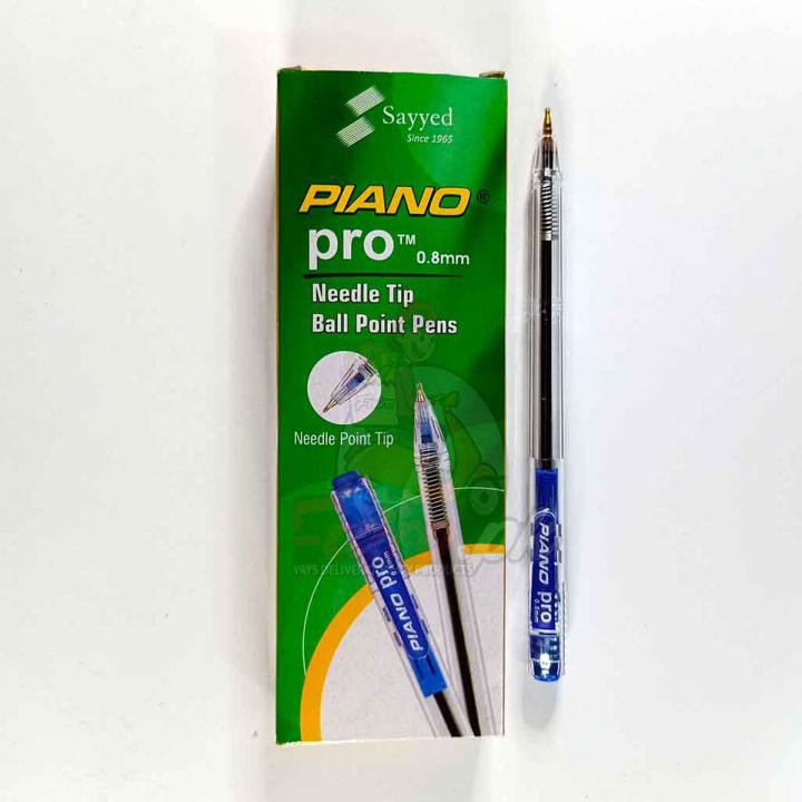 Piano Pro Ball Point Pen - Pack of 10 BallPoint Pens - Blue, Black ...