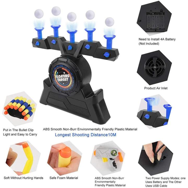 Hover Shoot Floating Target Game Set - Hover Flying Shoot - Plastic ...
