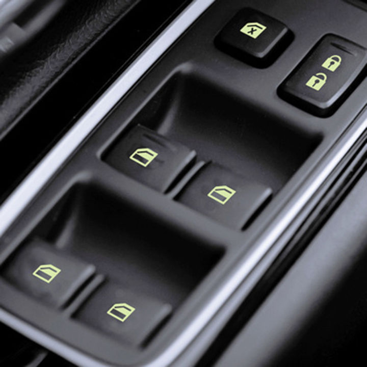 FG Car Door Window Luminous Switch Button Sticker Lift Fluorescent ...