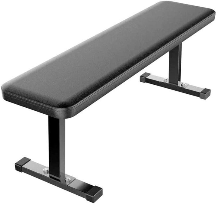 Flat Home Gym Bench - Black Straight Flat Position 250Kg Maximum Load ...