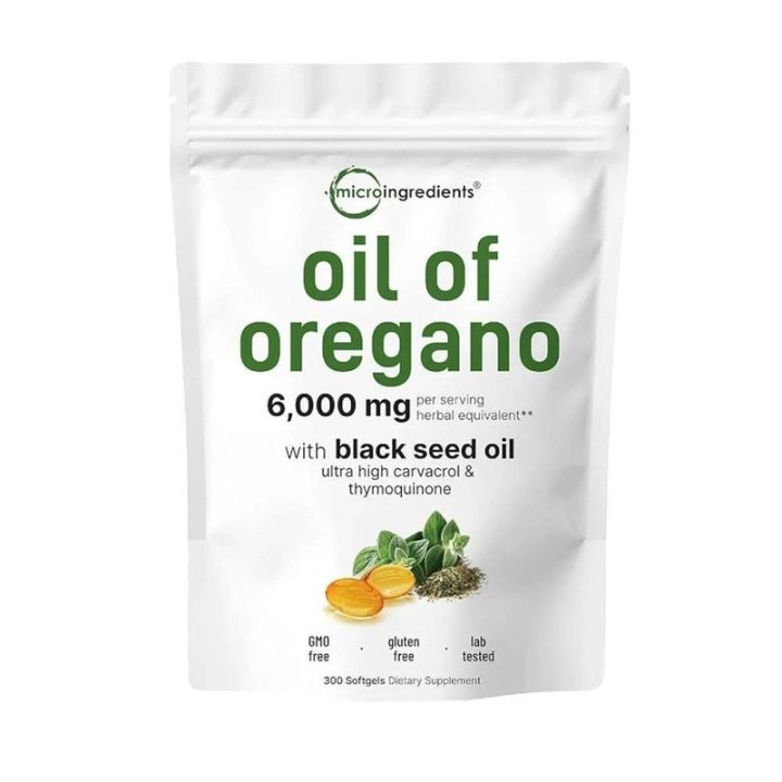 1X Oil Of Oregano Softgel With Black Seed Oil Ultra-High Carvacrol Au ...
