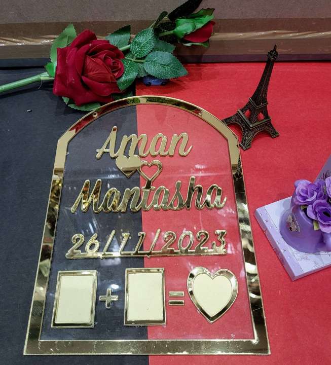 Customized Nikah Thumb Frame/board | Bride and grooms Thumb Print Frame ...