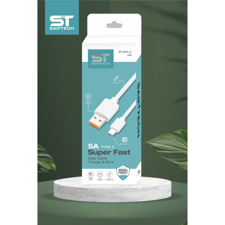 Ultra Super Fast 5A Type-C 100Watt Original K5 Charging Data Cable ...