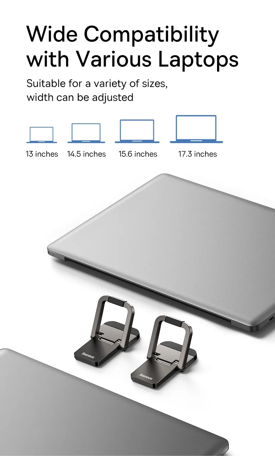 Baseus Laptop Stand, 2Pcs Adjustable Aluminum Laptop-Kickstand For 13 ...