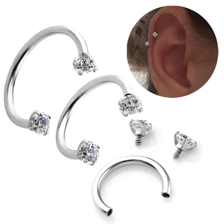 Hot Sale Nose Lip Stainless Steel Piercing Septo Helix Captive Hoop ...