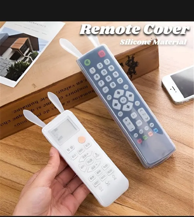 Z.M Rabbit Ears Silicone Remote Control Protective Cover Dust Cover TV ...