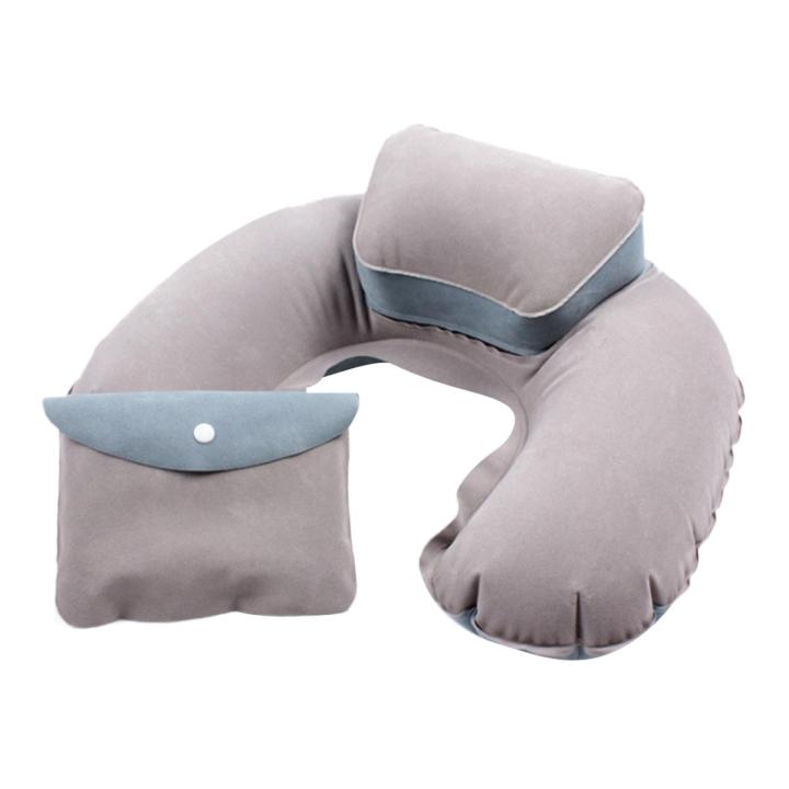 Travel Plane Inflatable U Shape Pillow Comfortable Neck Head Rest Air ...