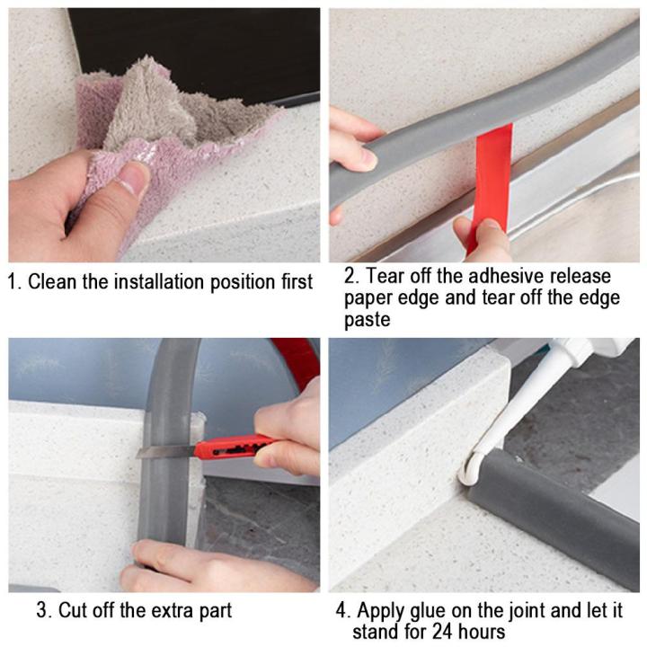 Bathroom Accessories Bendable Silicone Flood Barrier Shower Dam Door ...