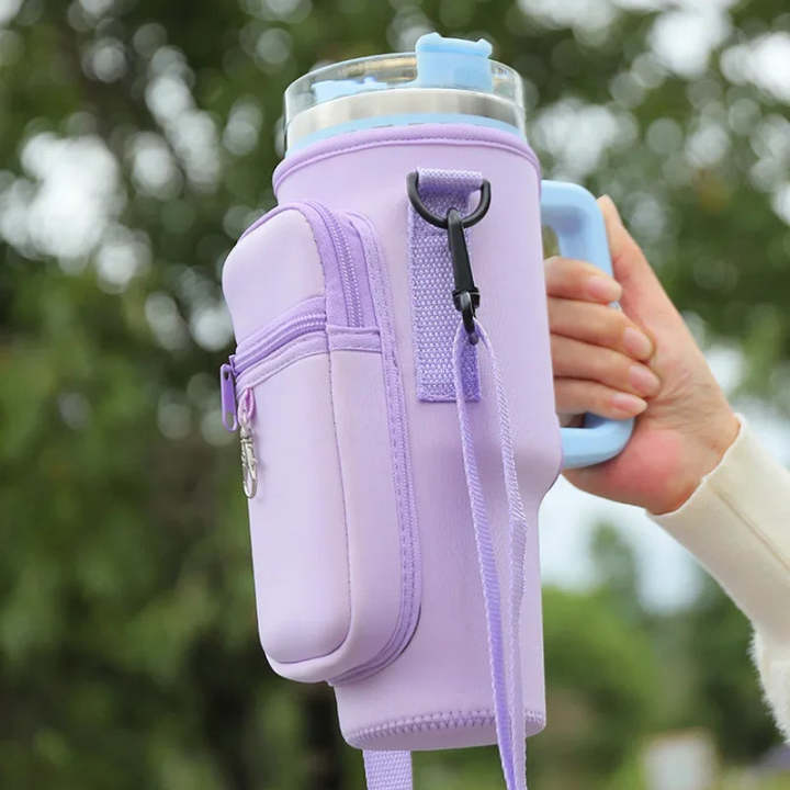 Stylish Water Bottle with Carrier Bag & Zipper Pocket Mix Color | Multi ...