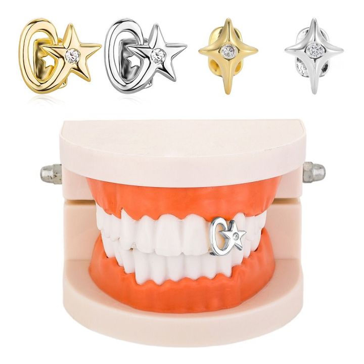 New Copper Hip Hop Teeth Grillz Gangsta Punk Tooth Caps Removable ...