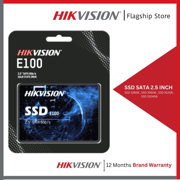 Hikvision / Hiksemi SSD SATA SSD 128 / 256 / 512 / 1024 GB E100 SATA 2.5" SSD - 12 Months ...