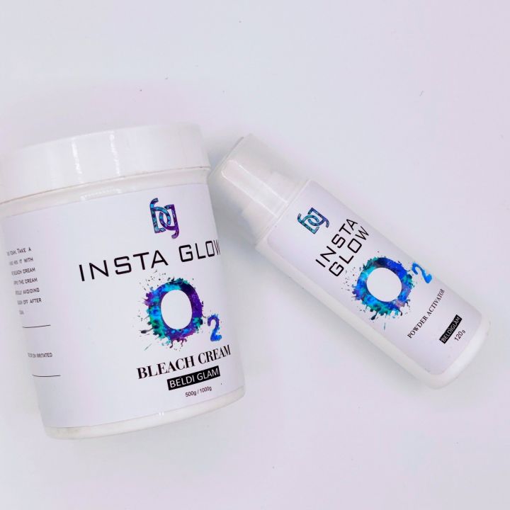 BELDI GLAM Insta Glow O2 Bleach kit, Ultra Skin Polish Bleach, 100% ...