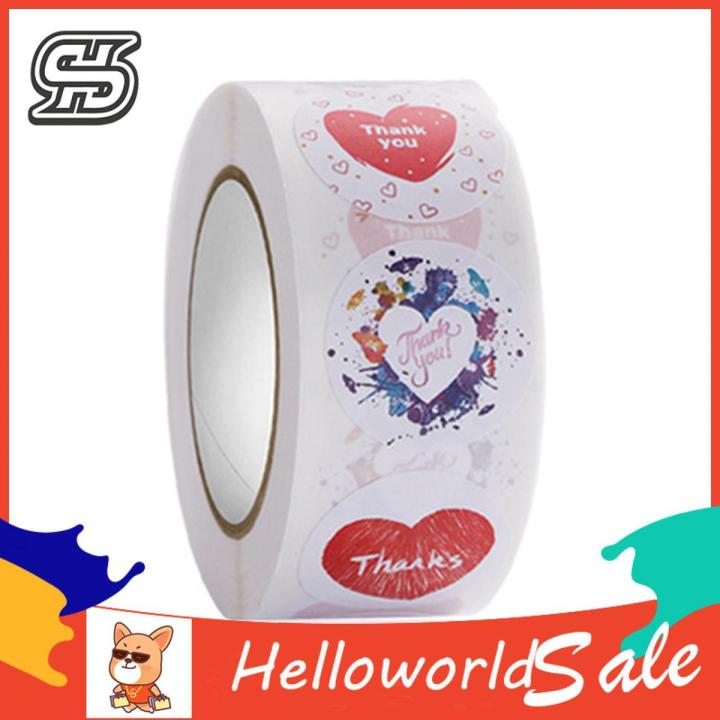 HelloWorld Present Tag Sticker Delicate Heart Shape Color Coding Label ...
