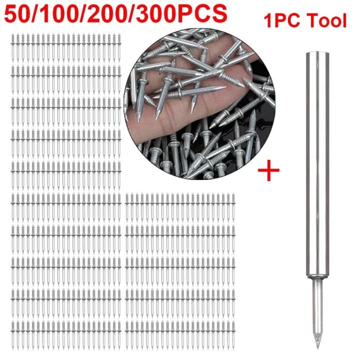 10-300pcs Double-Head Seamless Installation Nail Metal Skirting Line ...