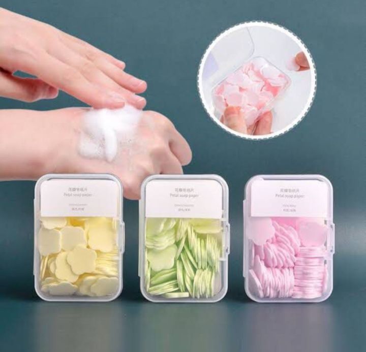 Soap Paper Disposable Bath Hand Washing Travel Foaming Scented Portable ...