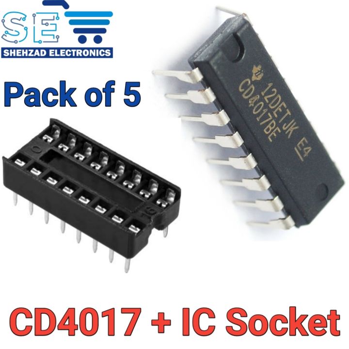 5PCS CD4017 CMOS Decade Counter IC | Daraz.pk