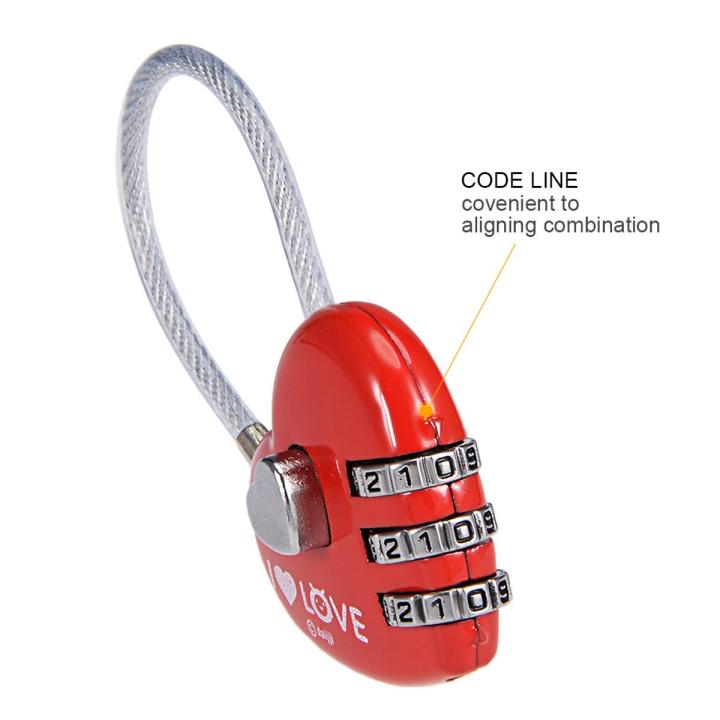 4 Digit Combination Padlock Black Number Luggage Travel Code Lock ...