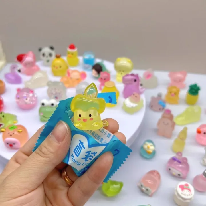 5Pcs Cute Art Ornaments Luminous Blind Bag Toys Resin Crafts Luminous ...