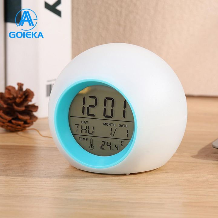 LED Digital Alarm Clock Backlight Snooze Data Time Calendar Desktop ...