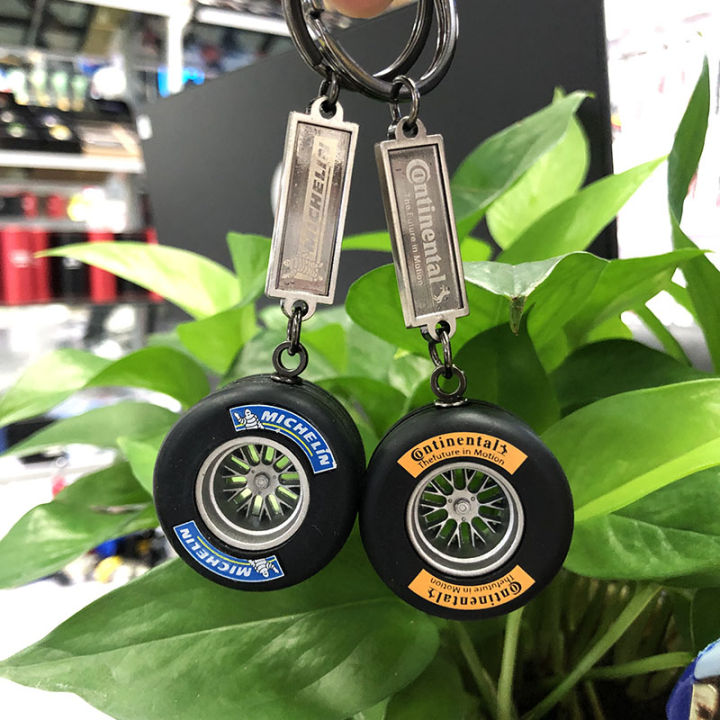 【AiBaby Store】2.2cm thick Rubber tyre key ring chain auto tire turbo ...