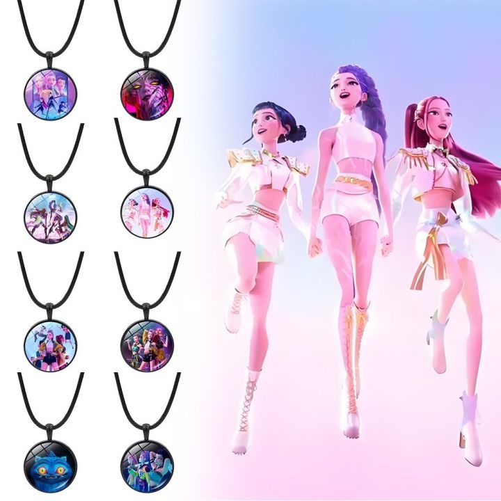 Fan Gift Anime Film Rumi Zoey Mira K Pop Demon Hunters Necklace Leather ...