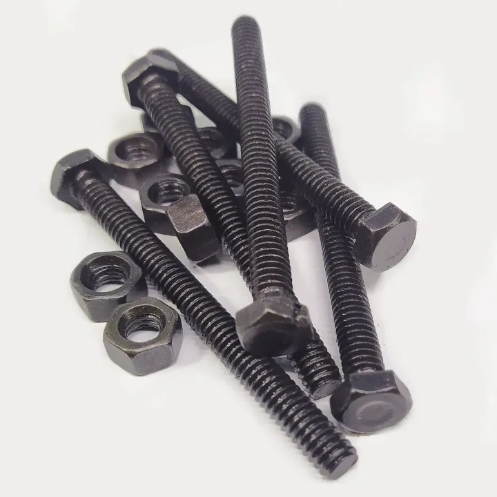 Pack of 5pcs HQ 75mm x 7.5mm OR 3 inches 5/16 Black Metal Bolts with ...