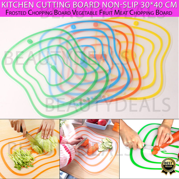 Food Cutting plastic Chopping Board plate cut Flexible silicone cutting ...