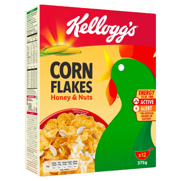 Kellogg's Corn Flakes Original 375g Breakfast Cereal Since 1906 with No ...