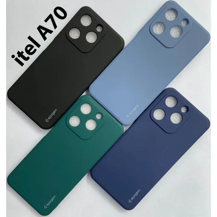 itel A70 – Spigen-Style Soft Silicone Phone Case | Matte Finish Back ...