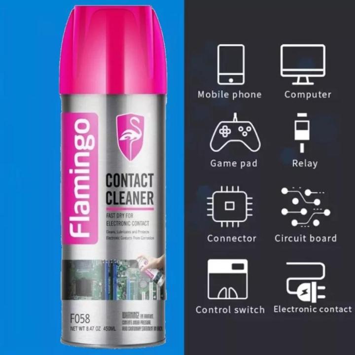 Electrical Contact Cleaner Spray Flamingo 450ml | Electronic Contact ...