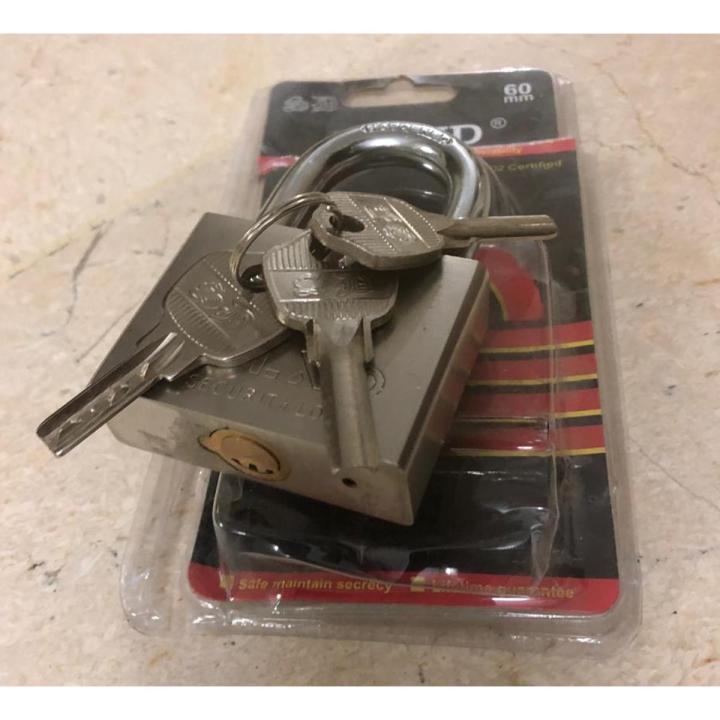 Steel Locks - Silver - Heavy Duty Lock 60mm | Daraz.pk