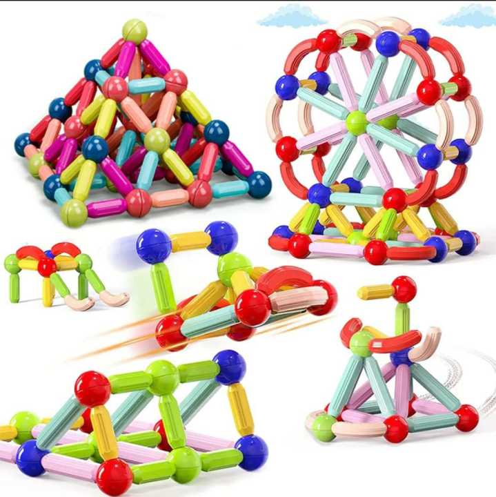 MAGNETIC BLOCKS FOR KIDS engineering building blocks with magnet STICKS ...
