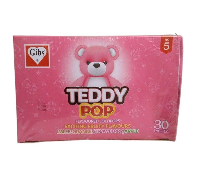 Teddy Pop Flavored Lolipops Pack of 30 pcs | Daraz.pk