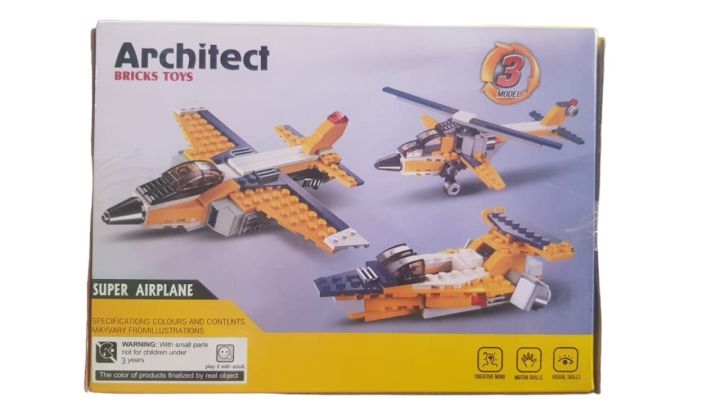 Architect Bricks Toys Super Airplane 130+pcs | Daraz.pk