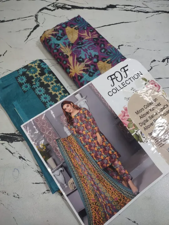 Marina Digital Printed 3 Pcs Suit Winter Collection | Daraz.pk