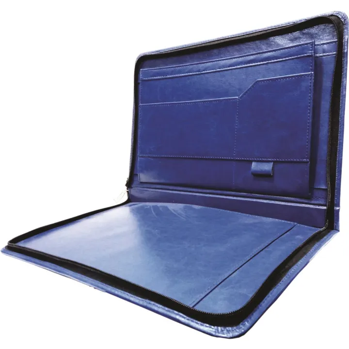 Document Rexine Zip Folder - Blue | Daraz.pk