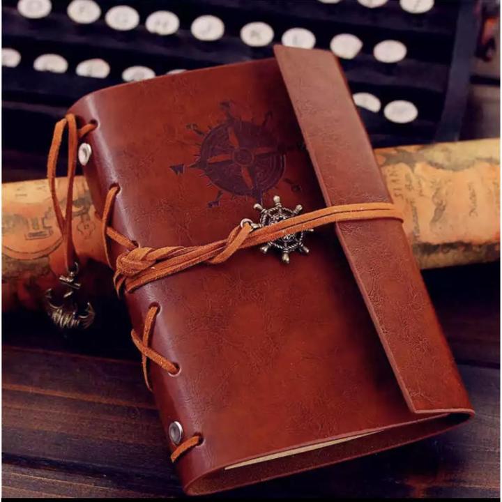Vintage Pirates Helm Notebook A6 Brown Diary | Daraz.pk