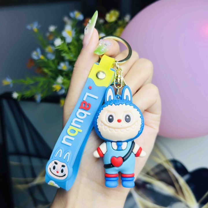 1117 Cartoon Heart Backpack Labubu Sheep Keychain Cute Plush Doll ...