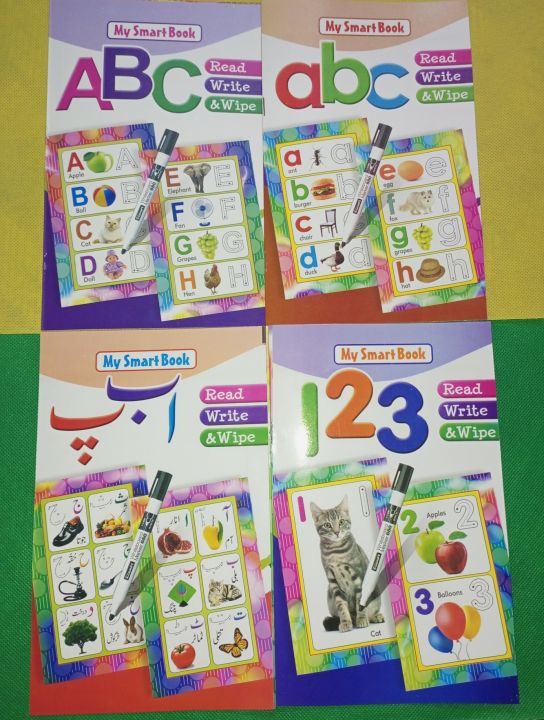 My Smart Write and Wipe Book for Kids - Reusable Writing Books - Set of ...